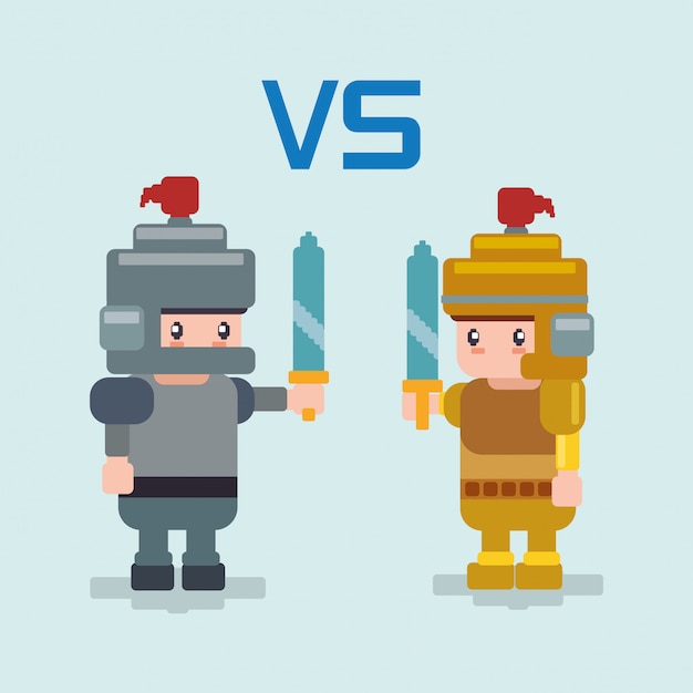 Retro Robots Engage in Epic Battle | Jiffy Designs