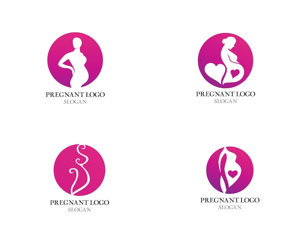 Vibrant Collection of Stylized Pregnant Woman Logos | Jiffy Designs