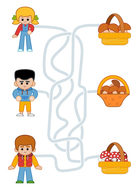 Cheerful Cartoon Characters and Wicker Baskets Collection | Jiffy Designs