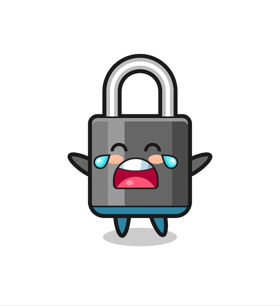Adorable Cartoon Padlock with Cute Facial Expression | Jiffy Designs