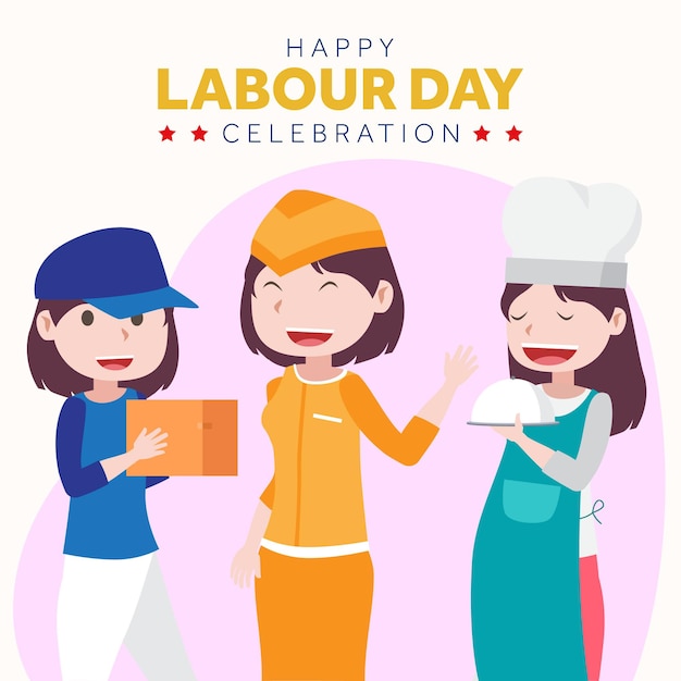 Cheerful Workers Celebrate Labour Day with Joy and Pride | Jiffy Designs