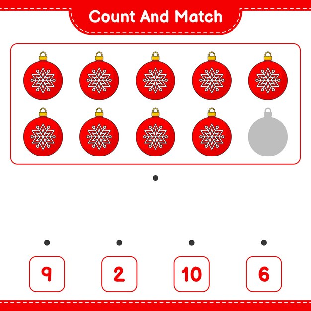 Festive Ornament Counting and Matching Game | Jiffy Designs