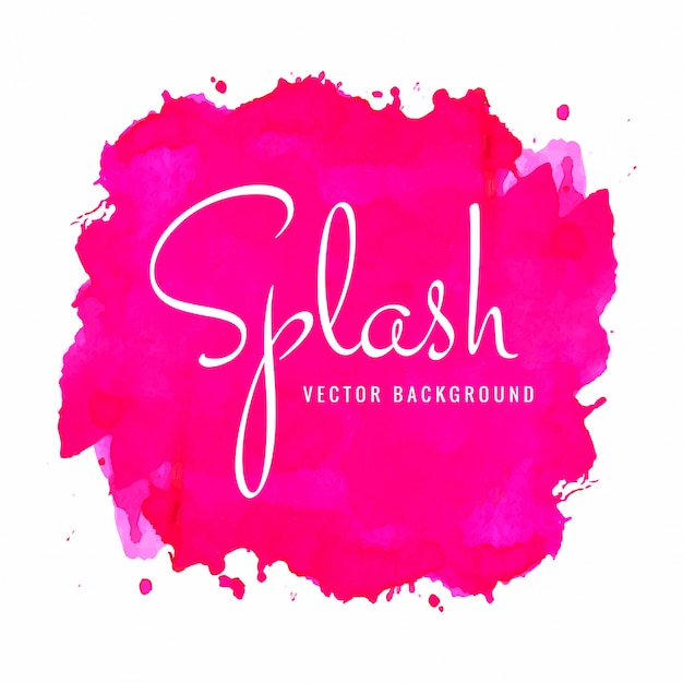 Vibrant Pink Splash with Cursive Text Vector Background | Jiffy Designs