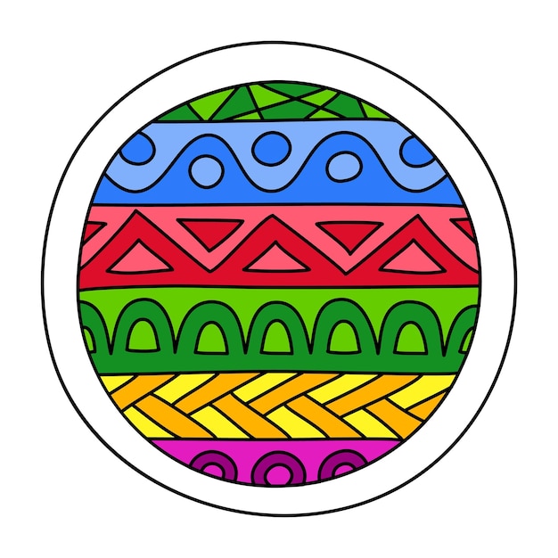 Vibrant Geometric Easter Egg with Colorful Patterns | Jiffy Designs