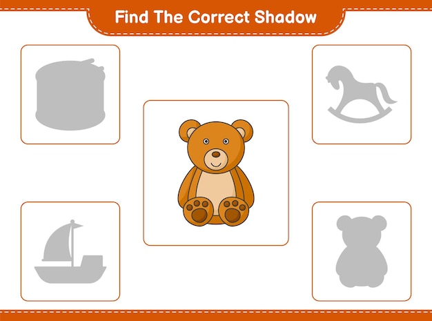 Adorable Teddy Bear and Matching Shadows | Jiffy Designs