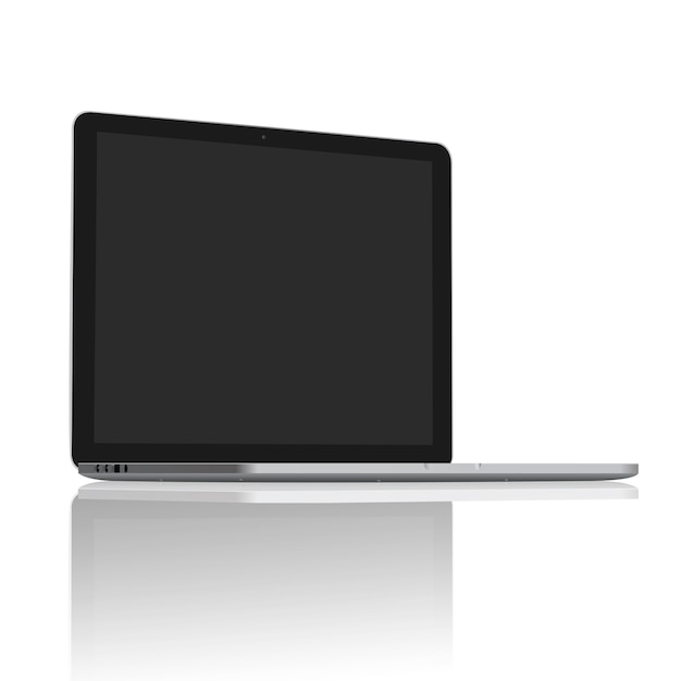 Sleek and Sophisticated Silver Laptop with Black Screen | Jiffy Designs