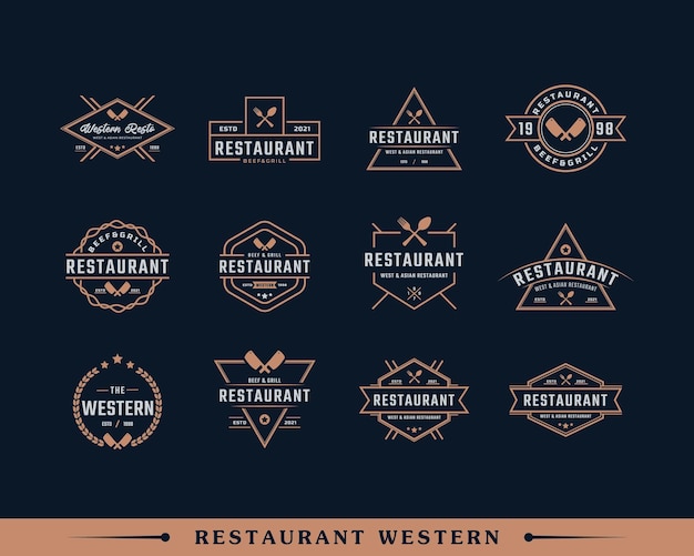 Diverse Collection of Rustic Western-Inspired Restaurant Logos | Jiffy ...