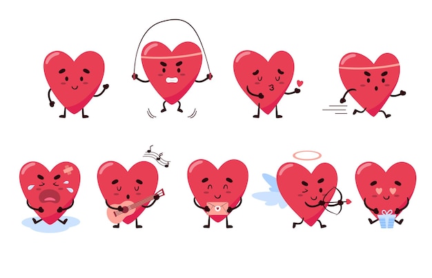 Playful and Expressive Hearts: A Charming Collection of Animated ...
