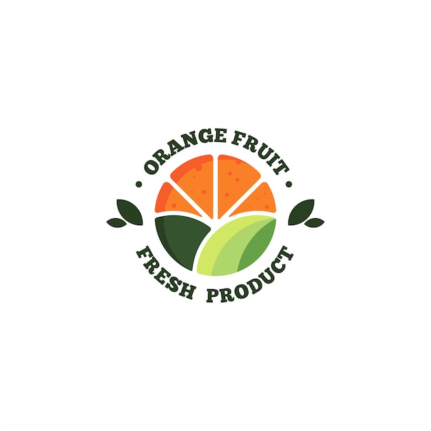 Vibrant Orange Slice Emblem for Fresh Citrus Produce | Jiffy Designs