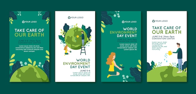 Vibrant World Environment Day Event Posters Collection | Jiffy Designs