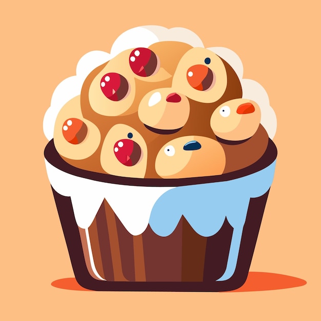 Delightful Cupcake Cluster with Vibrant Cherry Toppings | Jiffy Designs