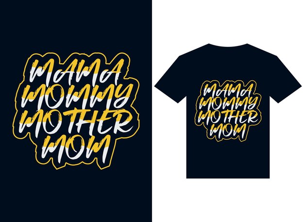 Vibrant Handwritten 'Mama Mommy Mother Mom' Lettering Design | Jiffy ...