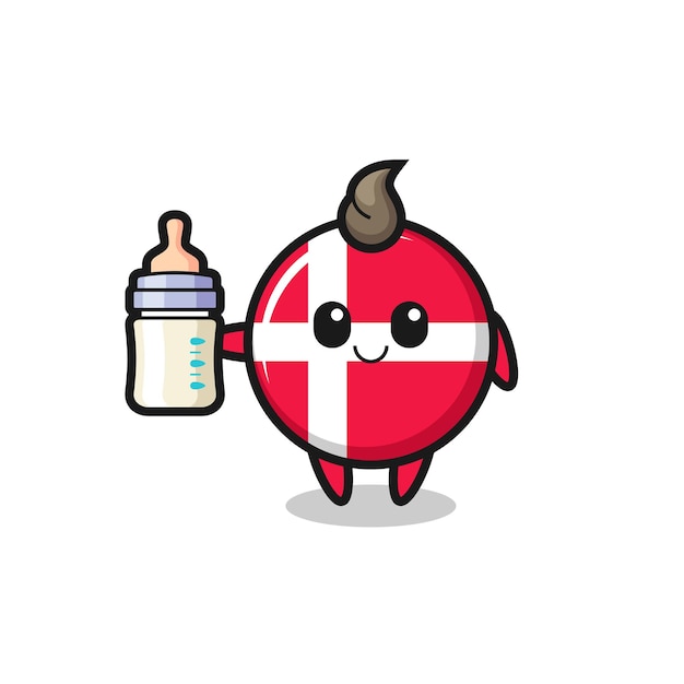 Adorable Cartoon England Flag Character Holding Baby Bottle | Jiffy Designs