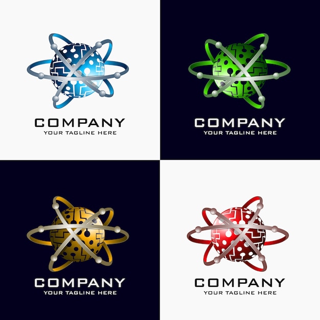 Vibrant Atomic Symbols: A Company's Stylized Scientific Branding ...