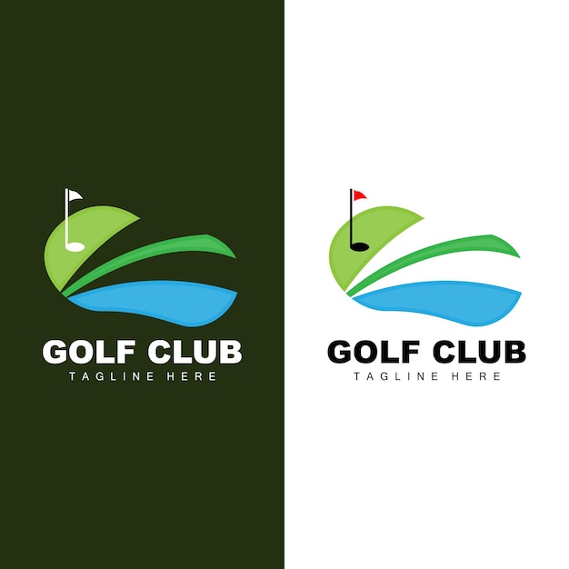 Iconic Golf Course Emblem with Scenic Landscape | Jiffy Designs