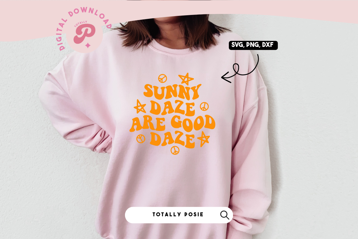 'Sunny Daze Are Good Daze' Retro-Inspired Typographic Design with Peace ...