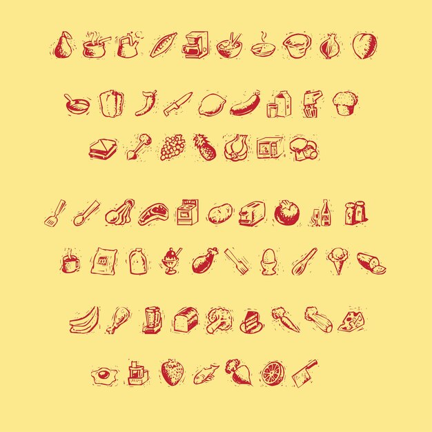 Vibrant Culinary Icons: A Delectable Visual Feast | Jiffy Designs