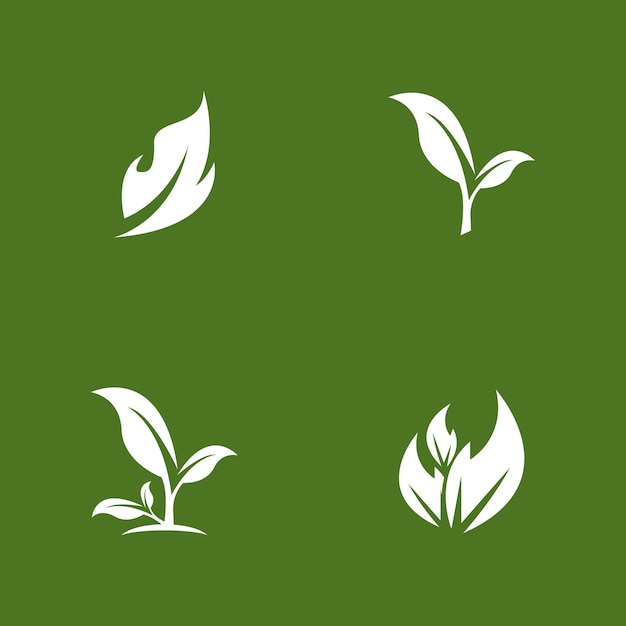Elegant Nature-Inspired Leaf and Sprout Icons Collection | Jiffy Designs