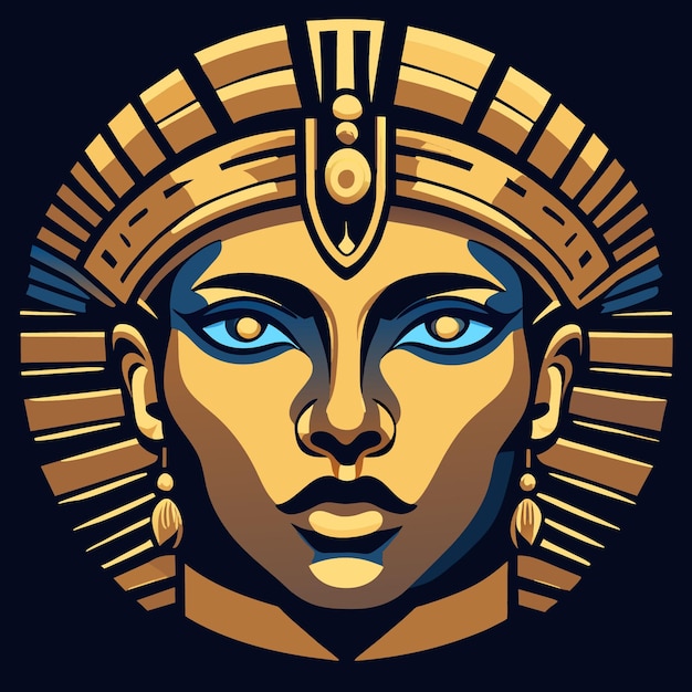 Captivating Pharaoh's Visage: A Regal Emblem of Ancient Egyptian ...