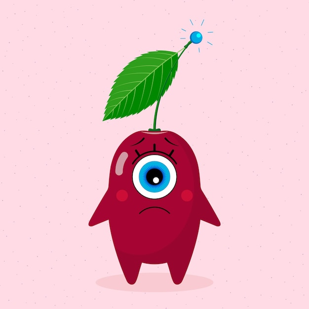 Whimsical One-Eyed Creature with Leaf Atop | Jiffy Designs