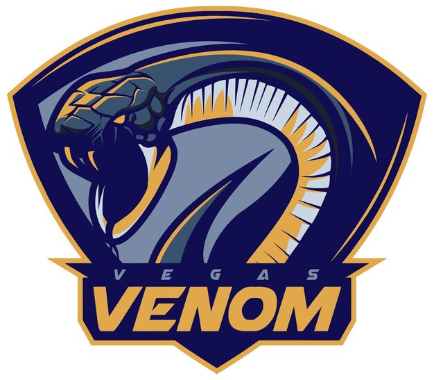 Fierce Venom: A Striking Snake's Coiled Emblem Design | Jiffy Designs