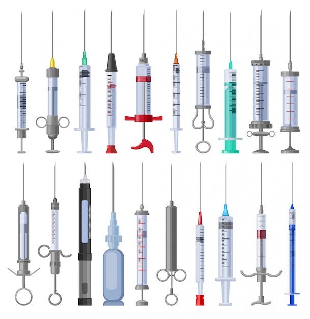 Diverse Medical Syringes and Injection Devices Illustration | Jiffy Designs