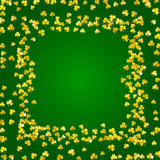 Vibrant Shamrock Cluster on Emerald Green Background | Jiffy Designs