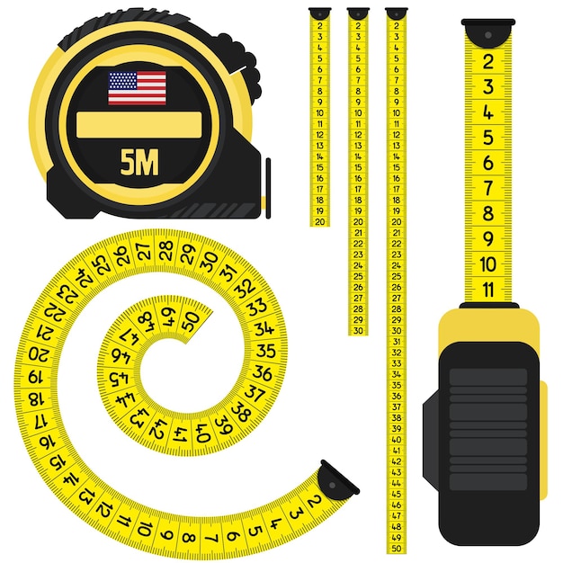 Vibrant Measuring Tape Set with American Flag Emblem | Jiffy Designs