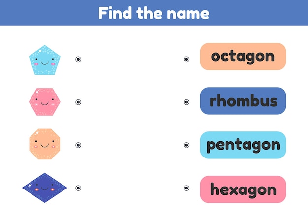 Vibrant Geometric Shapes: Identifying Polygon Names | Jiffy Designs
