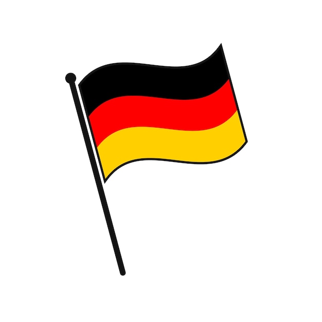 Vibrant German National Flag Waving Proudly | Jiffy Designs