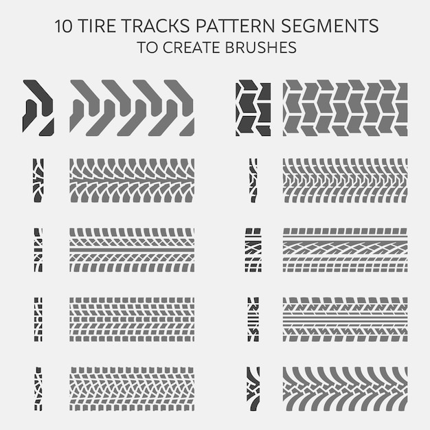 Diverse Tire Tread Patterns for Brushwork and Textures | Jiffy Designs