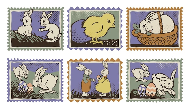 Delightful Bunny Stamp Collection with Charming Illustrations | Jiffy ...