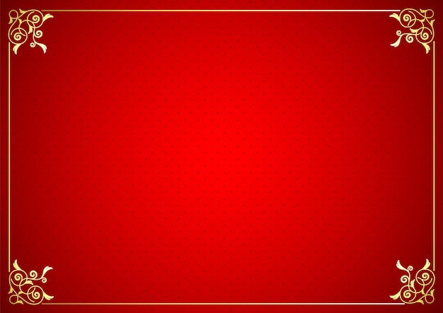 Elegant Ornate Red and Gold Decorative Frame Background | Jiffy Designs