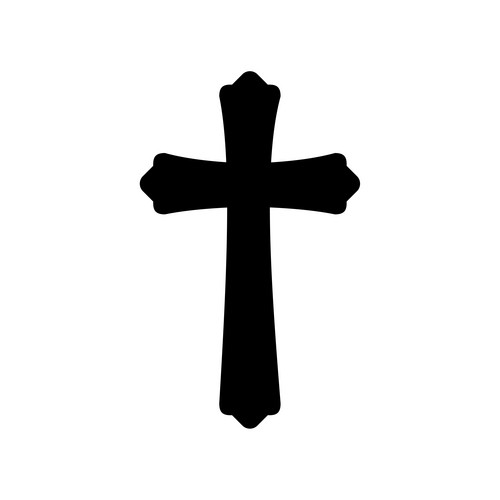 Christian Cross. Halloween Spooky Vampire Defense Cross Design Vector ...