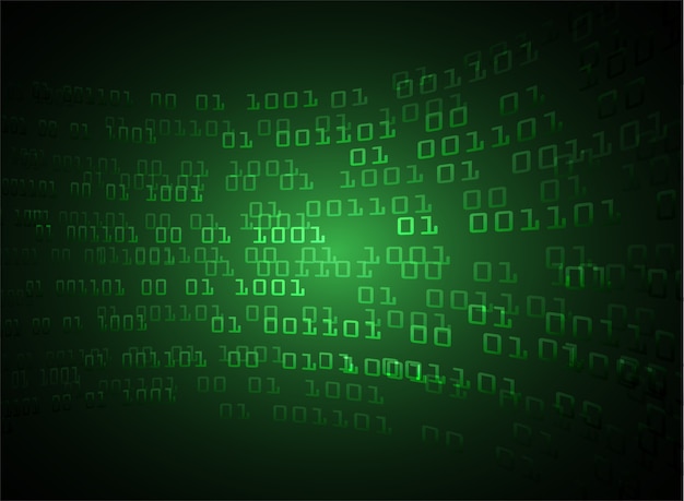 Glowing Green Binary Code Matrix on Black Background | Jiffy Designs