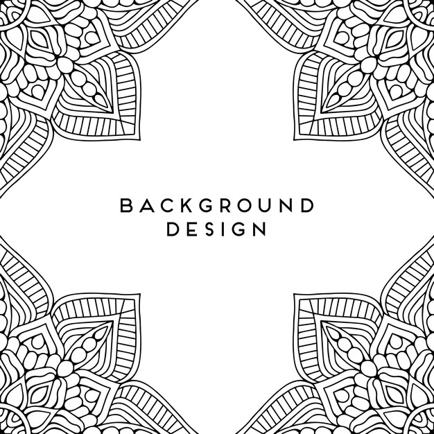 Intricate Black and White Mandala Border Design Illustration | Jiffy ...