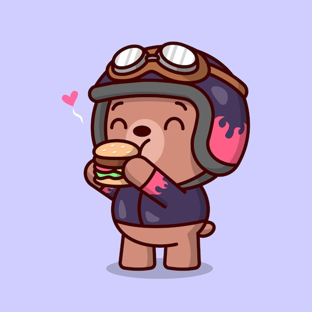 Adorable Sloth Pilot Enjoying a Tasty Burger | Jiffy Designs