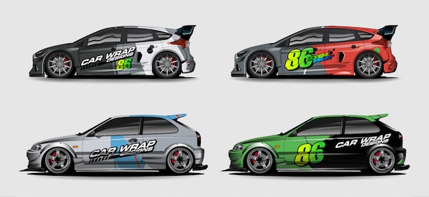 Vibrant and Sleek Racing Car Designs with Bold Graphics | Jiffy Designs