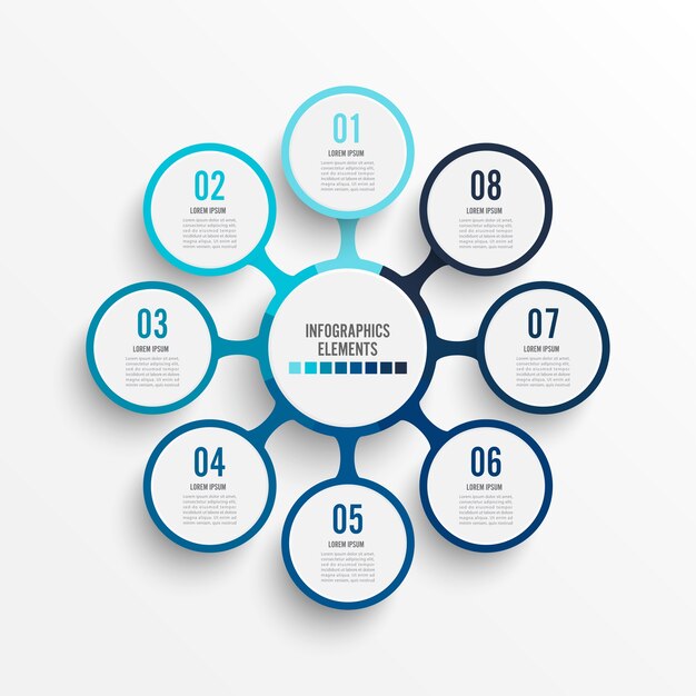 Circular Infographic Design with Numbered Sections and Text | Jiffy Designs