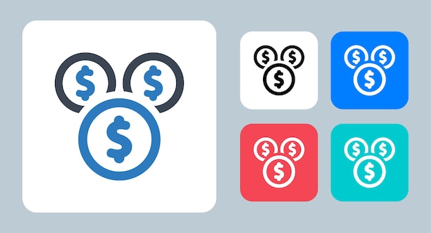 Vibrant Dollar Sign Cluster with Diverse Color Palette | Jiffy Designs