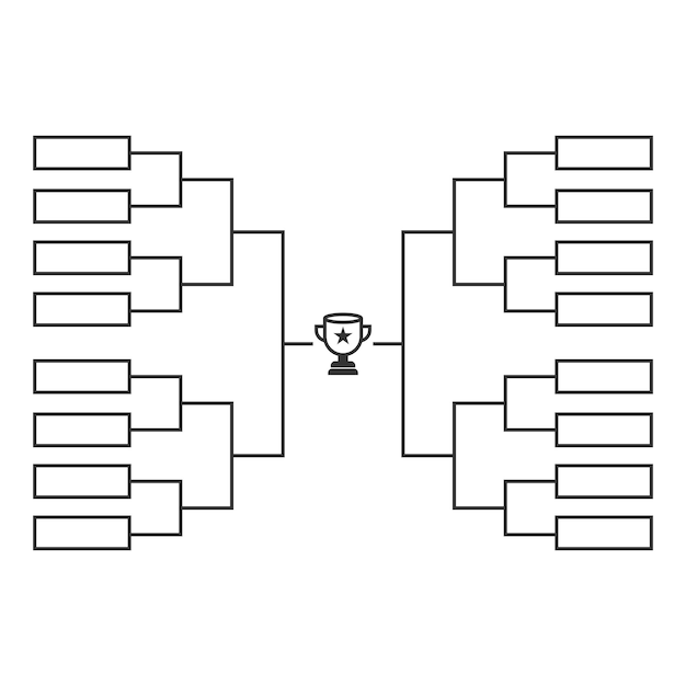 Captivating Tournament Bracket with Trophy Icon | Jiffy Designs
