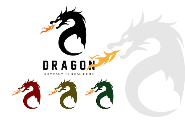 Fierce and Majestic Dragon Logos in Vibrant Color Schemes | Jiffy Designs