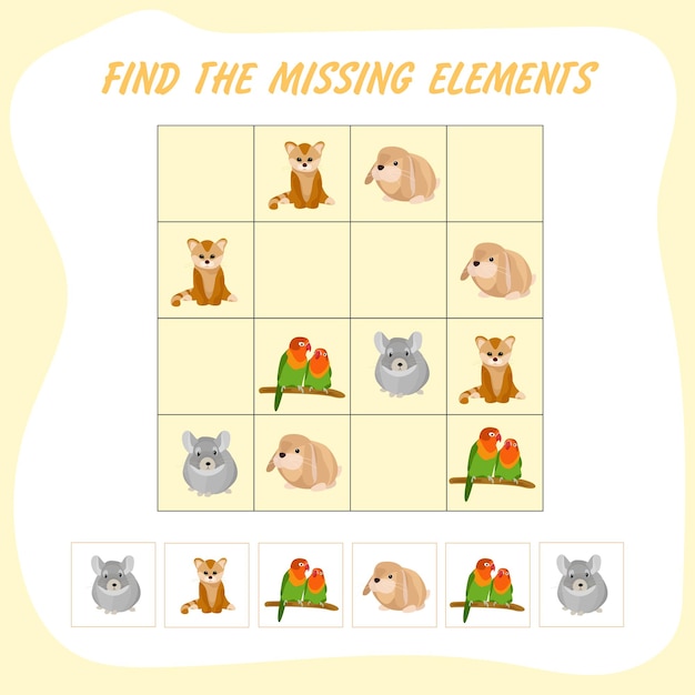Charming Woodland Creatures: A Delightful Find the Missing Elements Game | Jiffy Designs