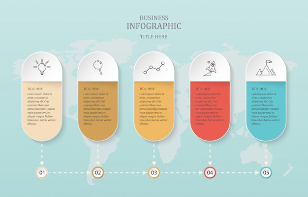 Vibrant Infographic Timeline with Detailed Icon Illustrations | Jiffy ...