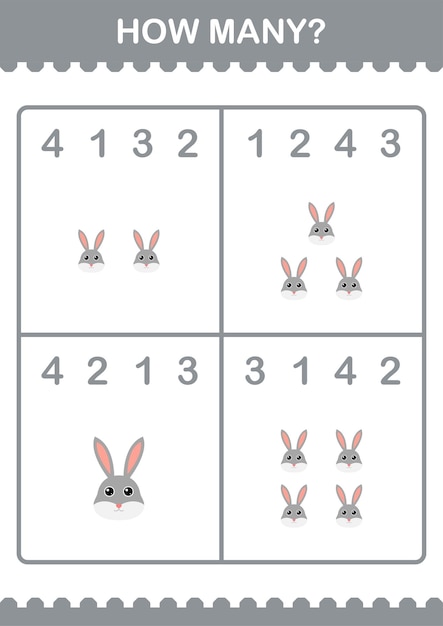 Counting Cute Cartoon Rabbits in Engaging Visual Puzzle | Jiffy Designs
