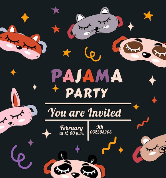 Whimsical Sleepover Celebration with Quirky Pajama-Clad Critters ...