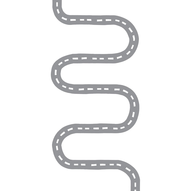 Winding Road with Dotted Lines Illustration | Jiffy Designs