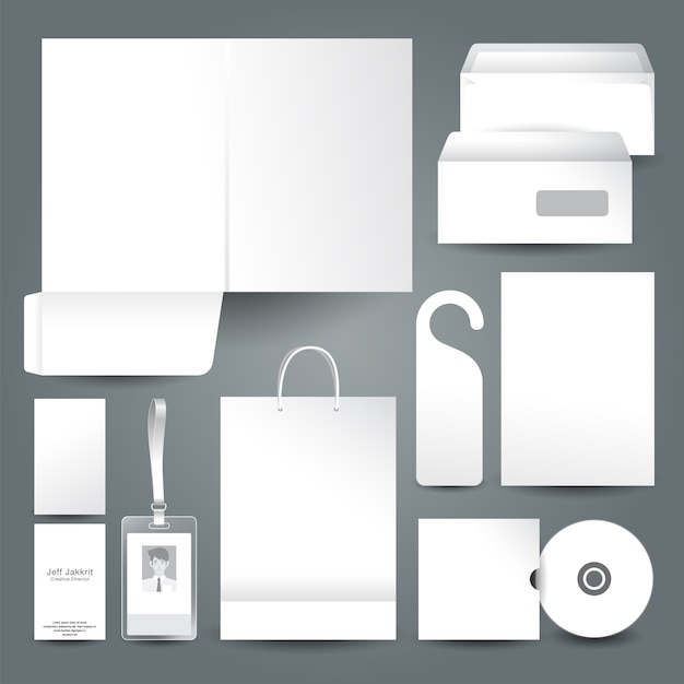 Minimalist Corporate Branding Stationery and Merchandise Mockup | Jiffy ...