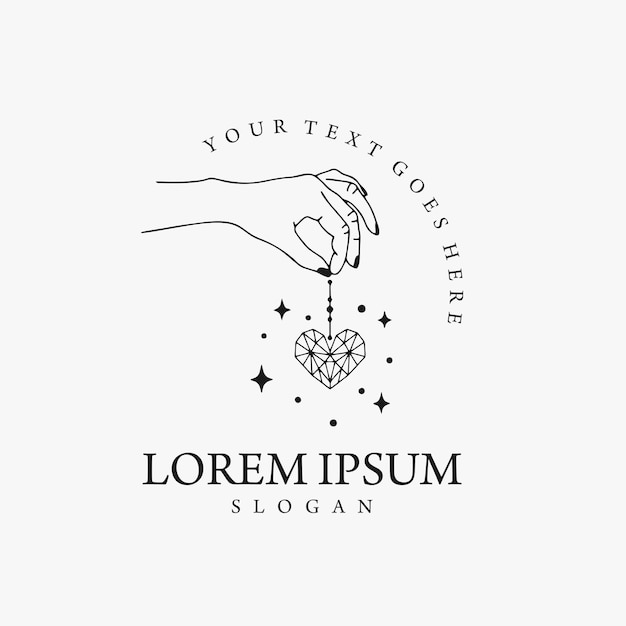 Ethereal Hand Holding Celestial Heart in Minimalist Style | Jiffy Designs