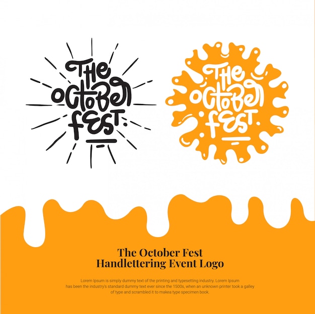 Vibrant Celebration: The October Fest Handlettered Event Logo | Jiffy Designs